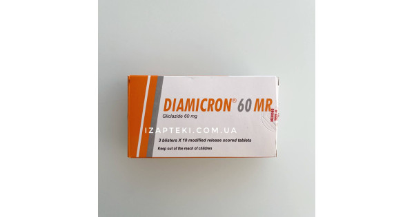 Diamicron 60 MR (Диамикрон МР, Gliclazide, Гликлазид) 30 таблеток - 243003
